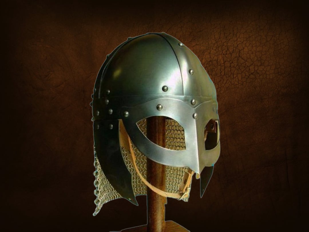 Battle Ready Viking Helmet Vendel Helm Spectacle Helmet Chainmail ...