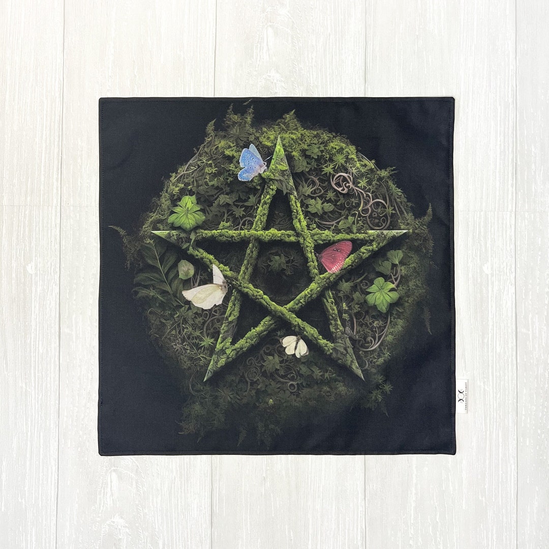 Earthy Pentacle Altar Cloth, Tarot Reading Cloth, Earthy Tarot Reading ...