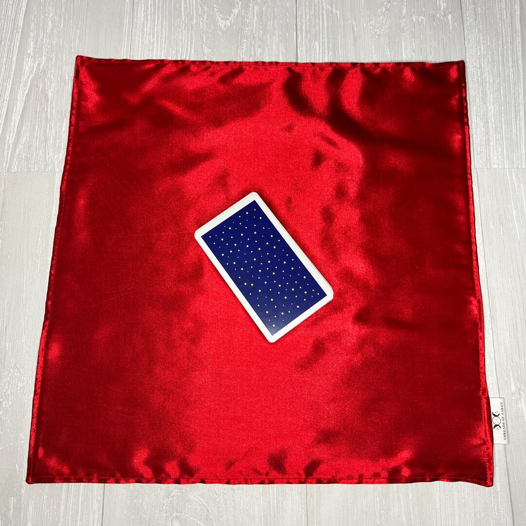 Red Satin Tarot Cloth, Altar Ritual Cloth, Rune Casting, Tarot Reading ...