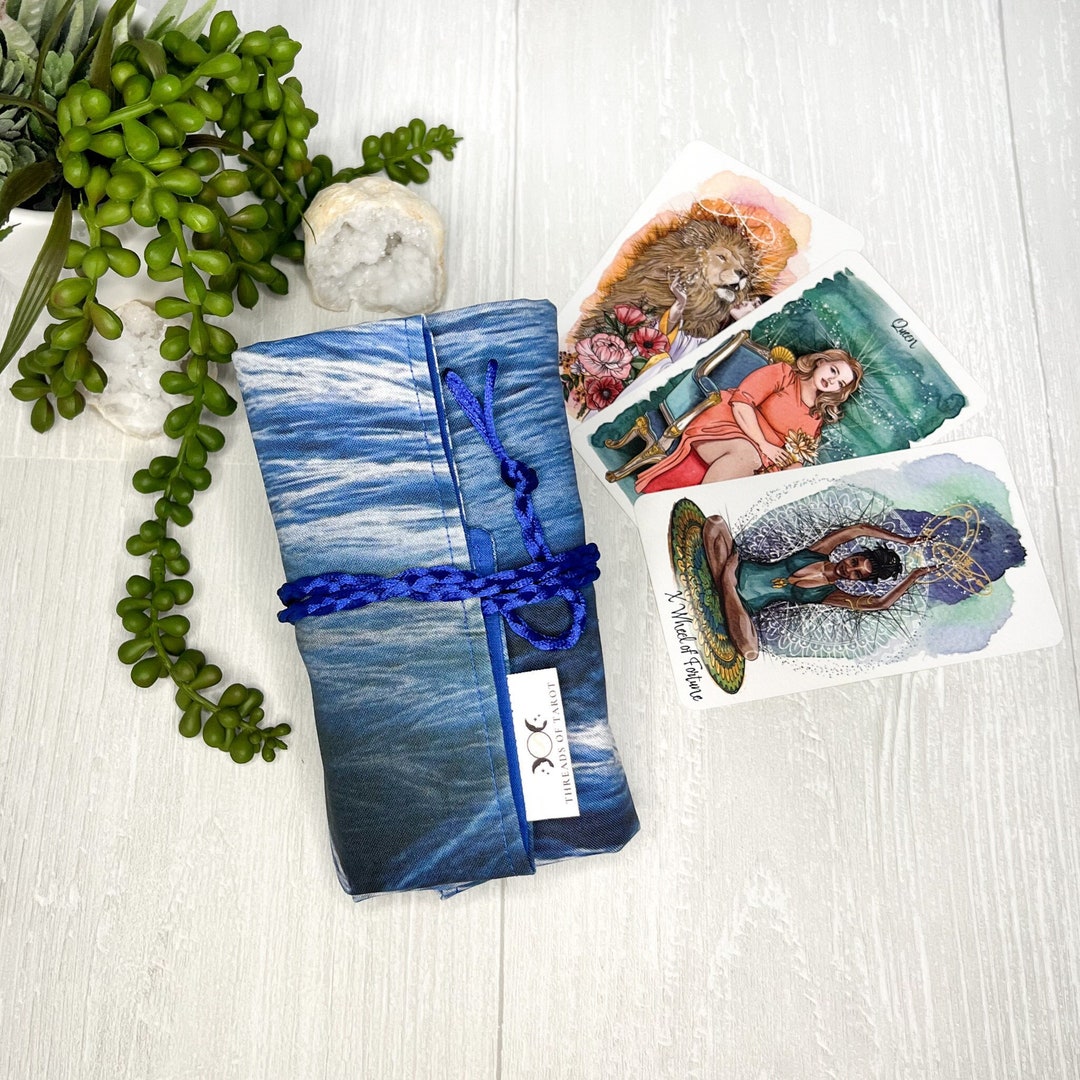Waves Tarot Wrap, Water Tarot Deck Storage Cloth, Tarot Card Holder ...