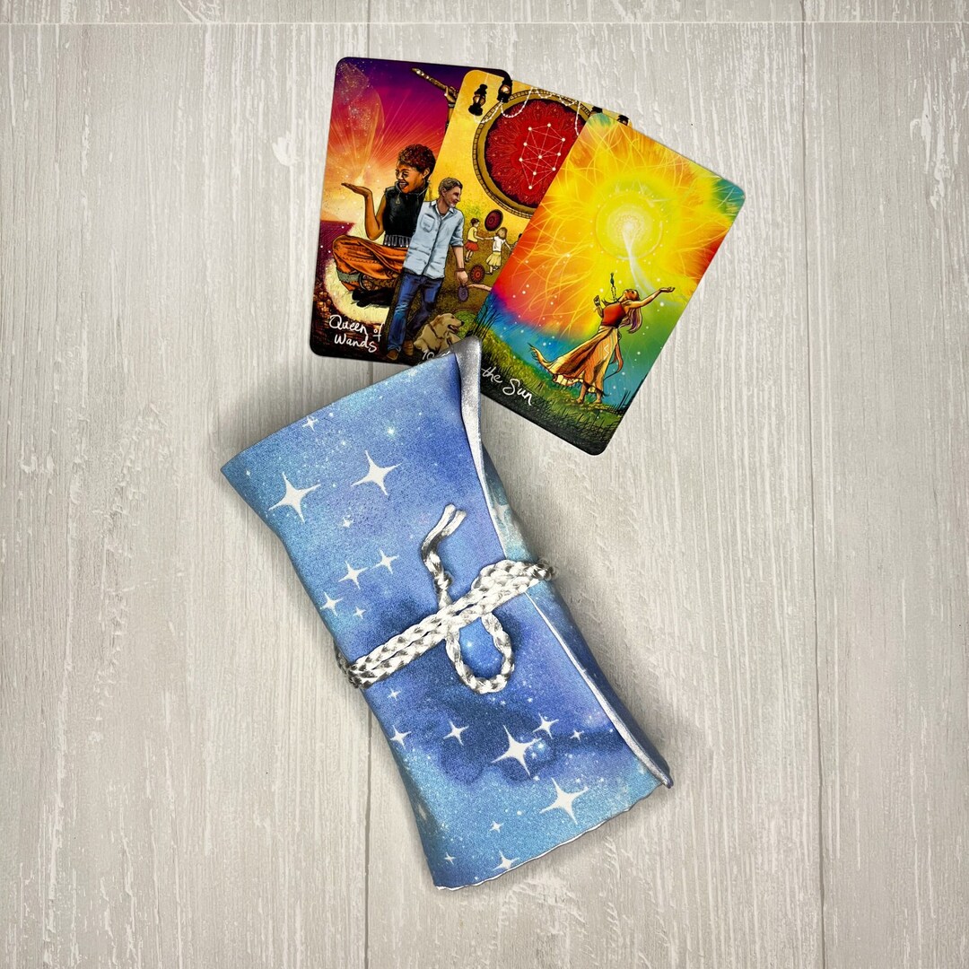Blue Galactic Tarot Deck Wrap, Tarot Deck Holder Pouch, Tarot Card ...