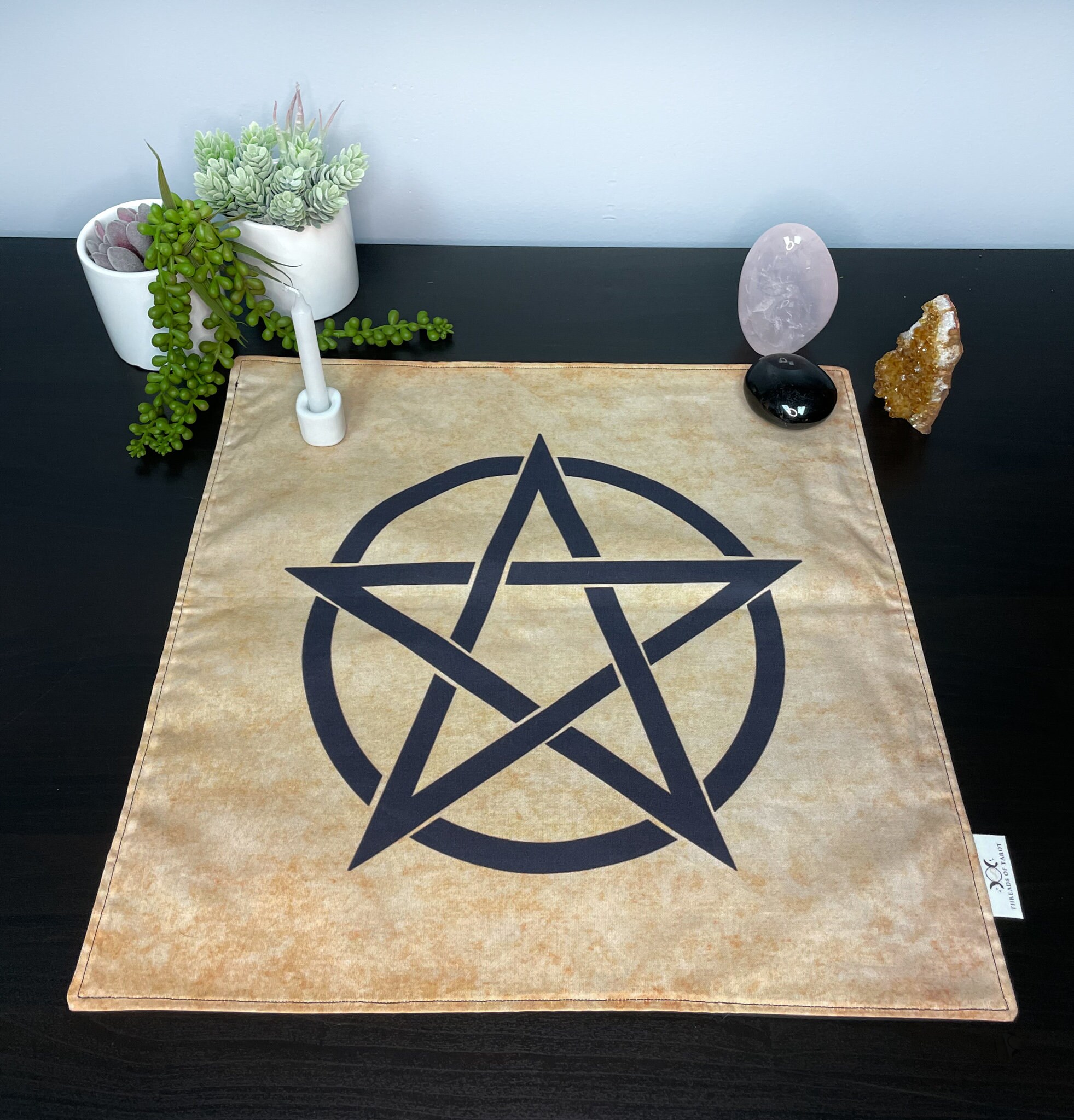 Pentacle Tarot Cloth Rune Casting Cloth Occult Altar Ritual | Etsy