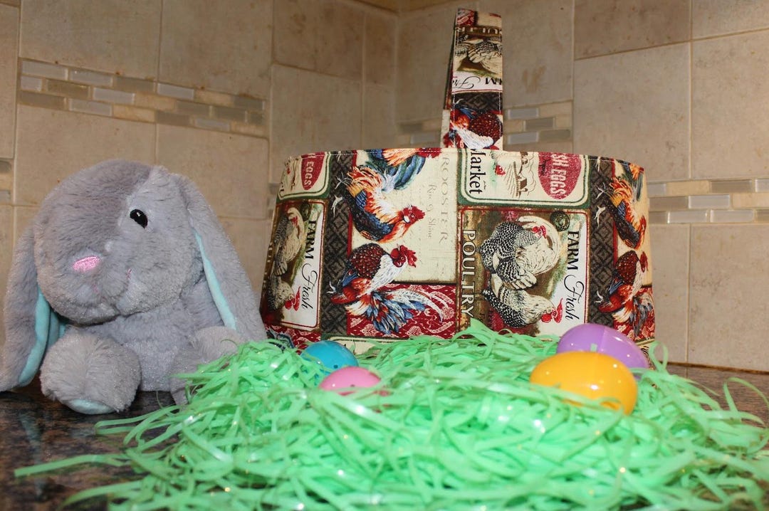 Custom Easter Basket, Fabric Easter Basket, Fabric Basket, Reusable ...
