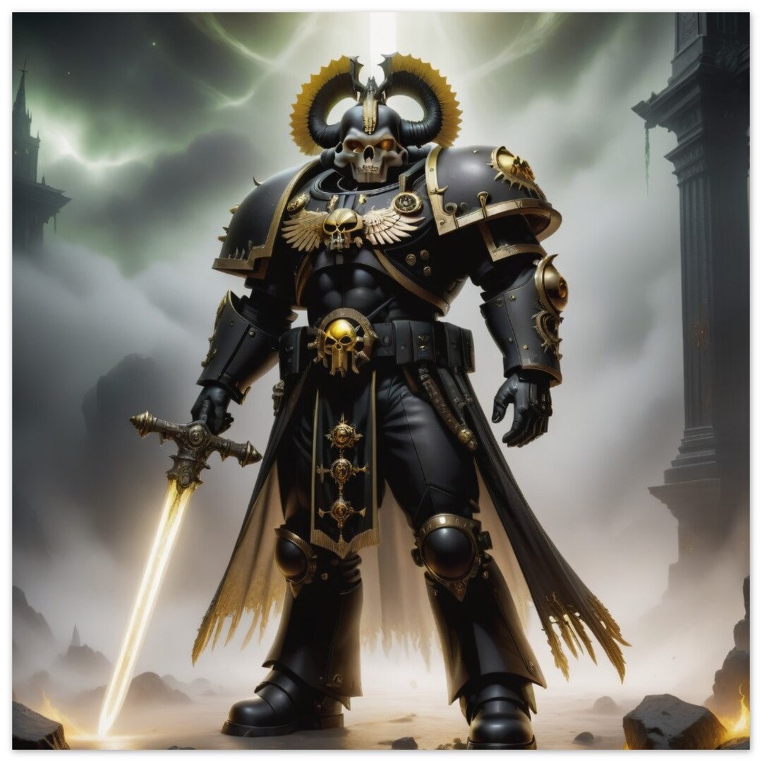40k Inspired Necro Marine - Premium Matte Paper Poster - Etsy