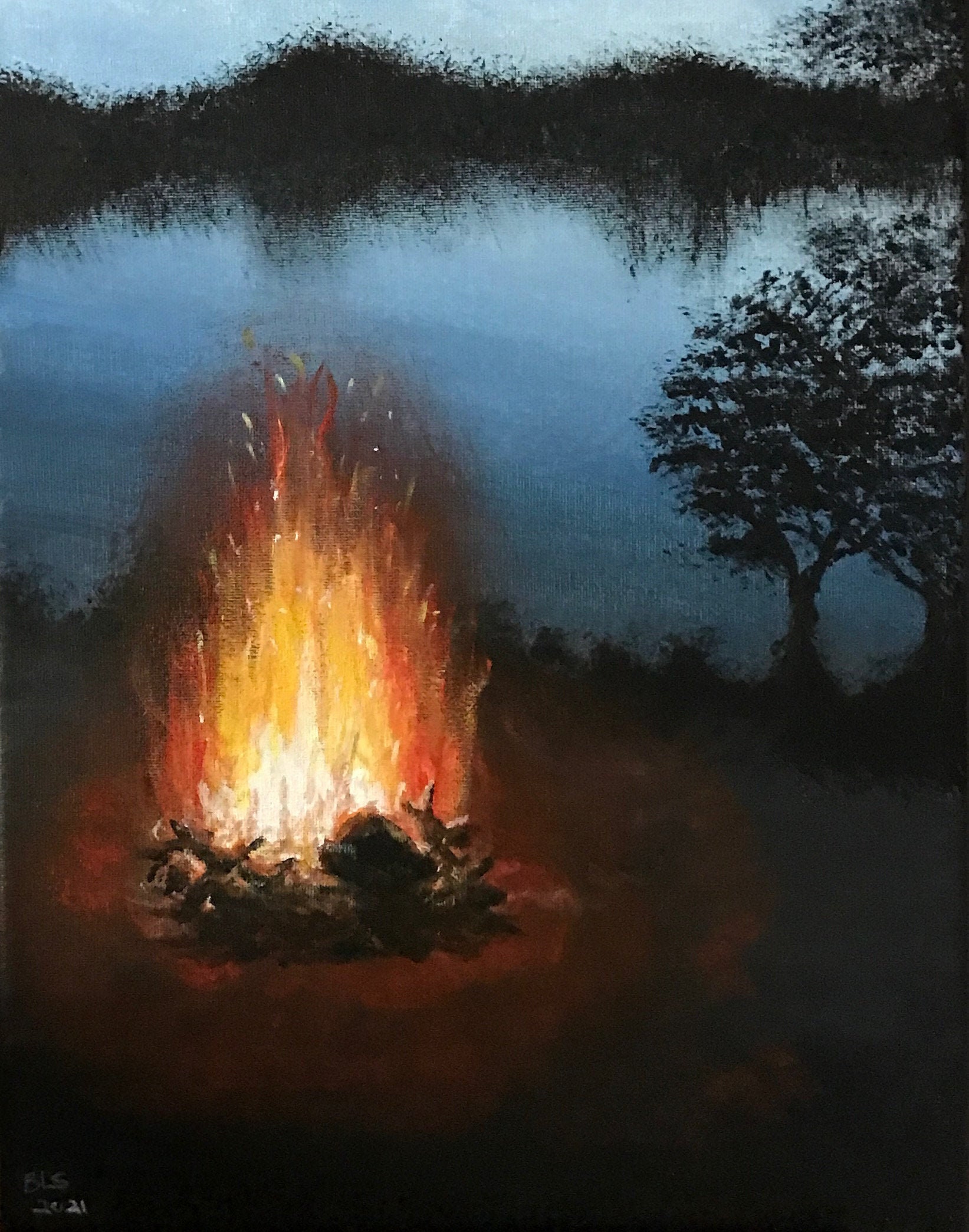 Summertime Campfire at the Lake - Etsy