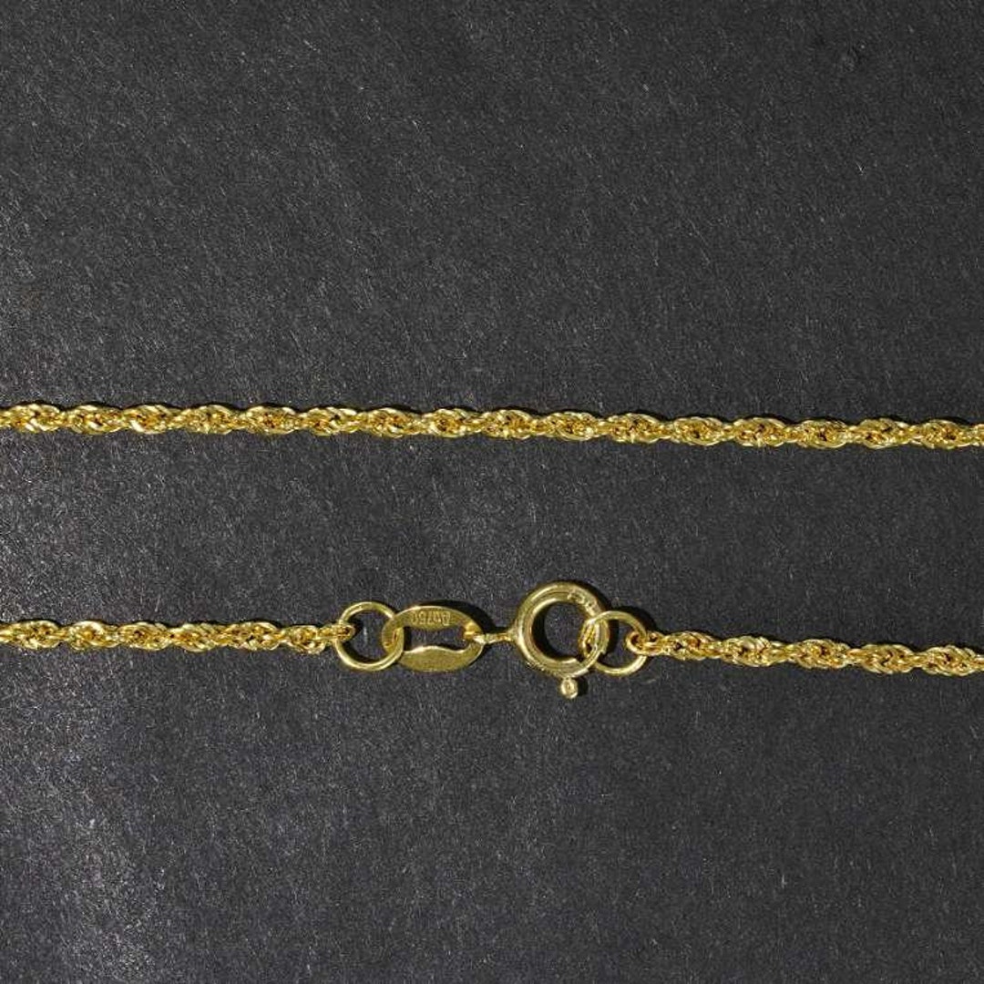 Customized 18K Solid Gold Twisted Rope Chain, Necklace, Real 18K Gold AU750 Solid Gold Necklace ...