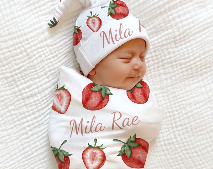 Personalized Strawberry Name Puzzle Strawberry Birthday Party First ...