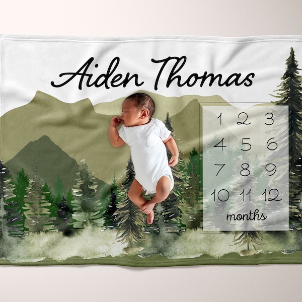 Personalized Milestone Blanket - Etsy