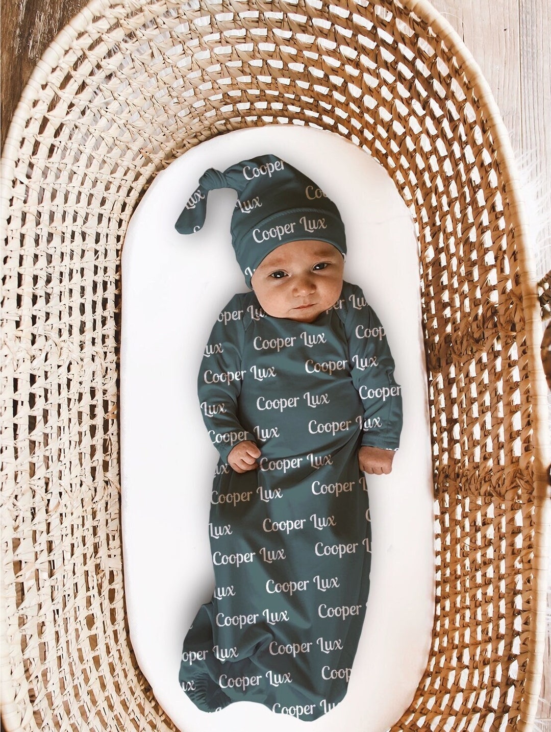 BABY NAME GOWN - Name Announcement Newborn Baby Name Reveal Hospital ...