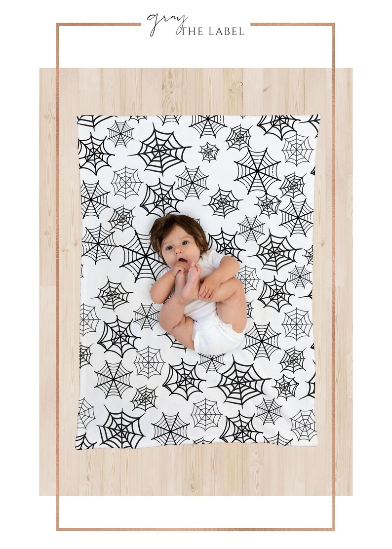 HALLOWEEN BABY Outfit Swaddle Blanket Spiderweb Gender Neutral Take ...