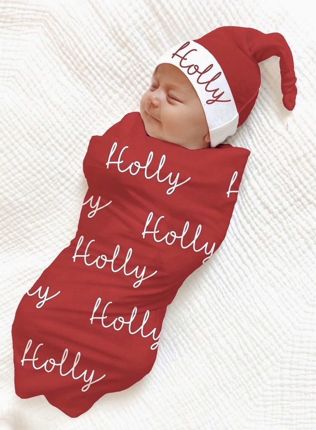 GENDER NEUTRAL SANTA Baby Christmas Swaddle Hospital Photo Blanket ...