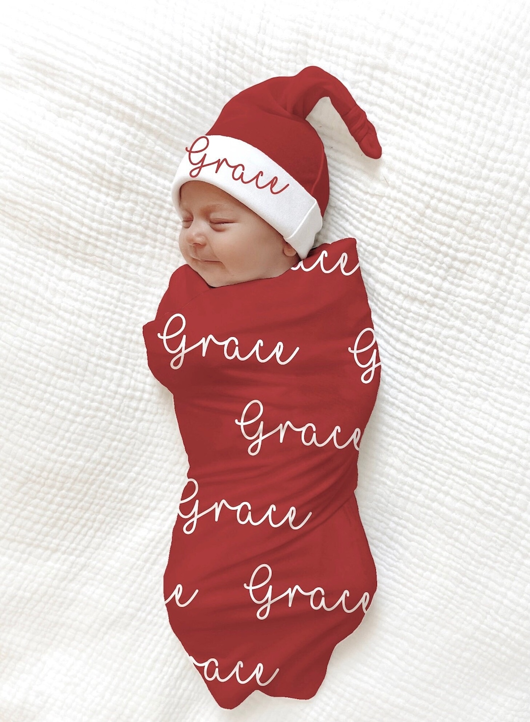 GENDER NEUTRAL SANTA Baby Christmas Swaddle Hospital Photo Blanket ...
