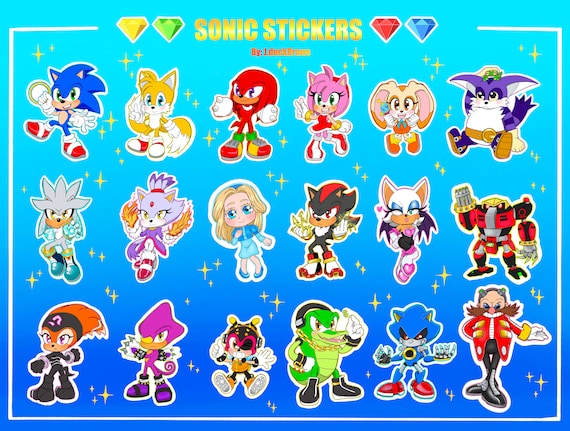 Sonic the Hedgehog Stickers - Etsy