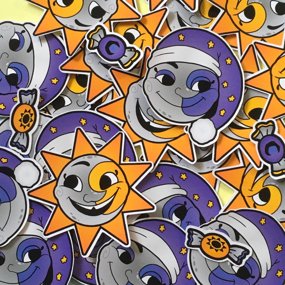 Sun and Moon Stickers Sunnydrop Moondrop - Etsy