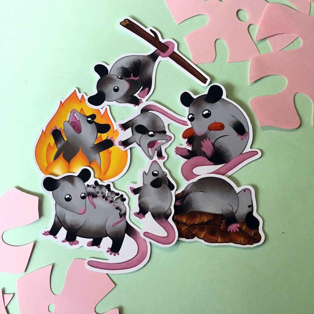 Possum Sticker Pack 'playful Possums' - Etsy