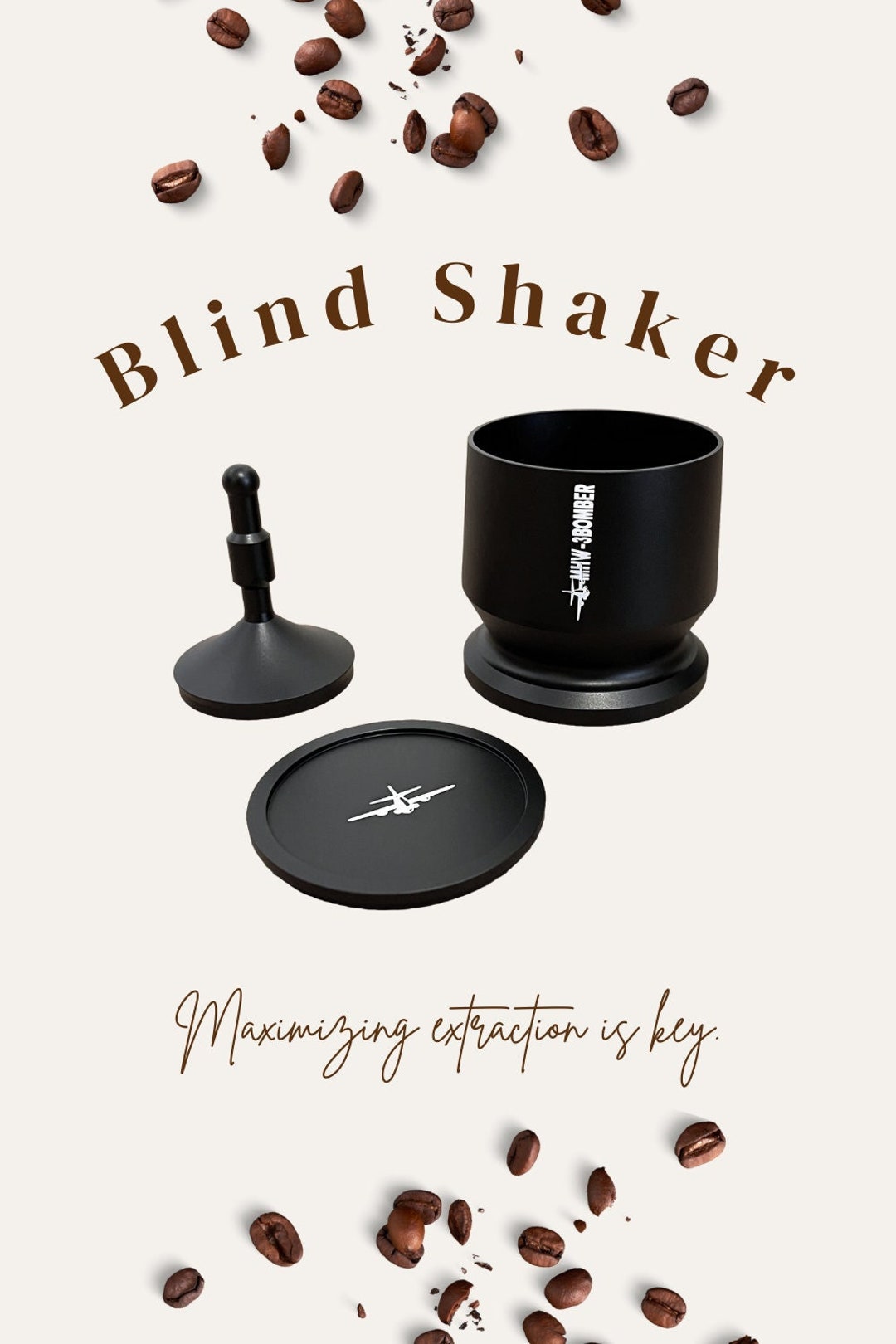 Blind Shaker Made of High-quality Aluminum | Black | Dosing Cup for ...