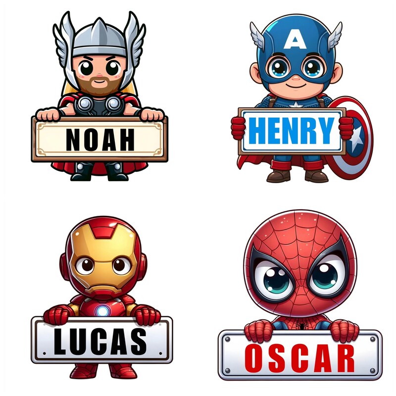 Captain America Name Tag - Etsy