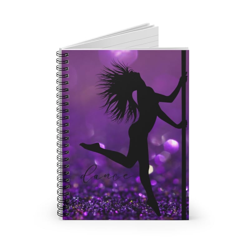 Dance Purple Bling Spiral Notebook Ruled Line - Etsy
