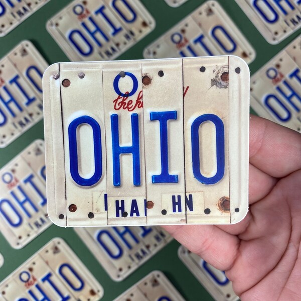 Ohio License Plate Sticker - Etsy