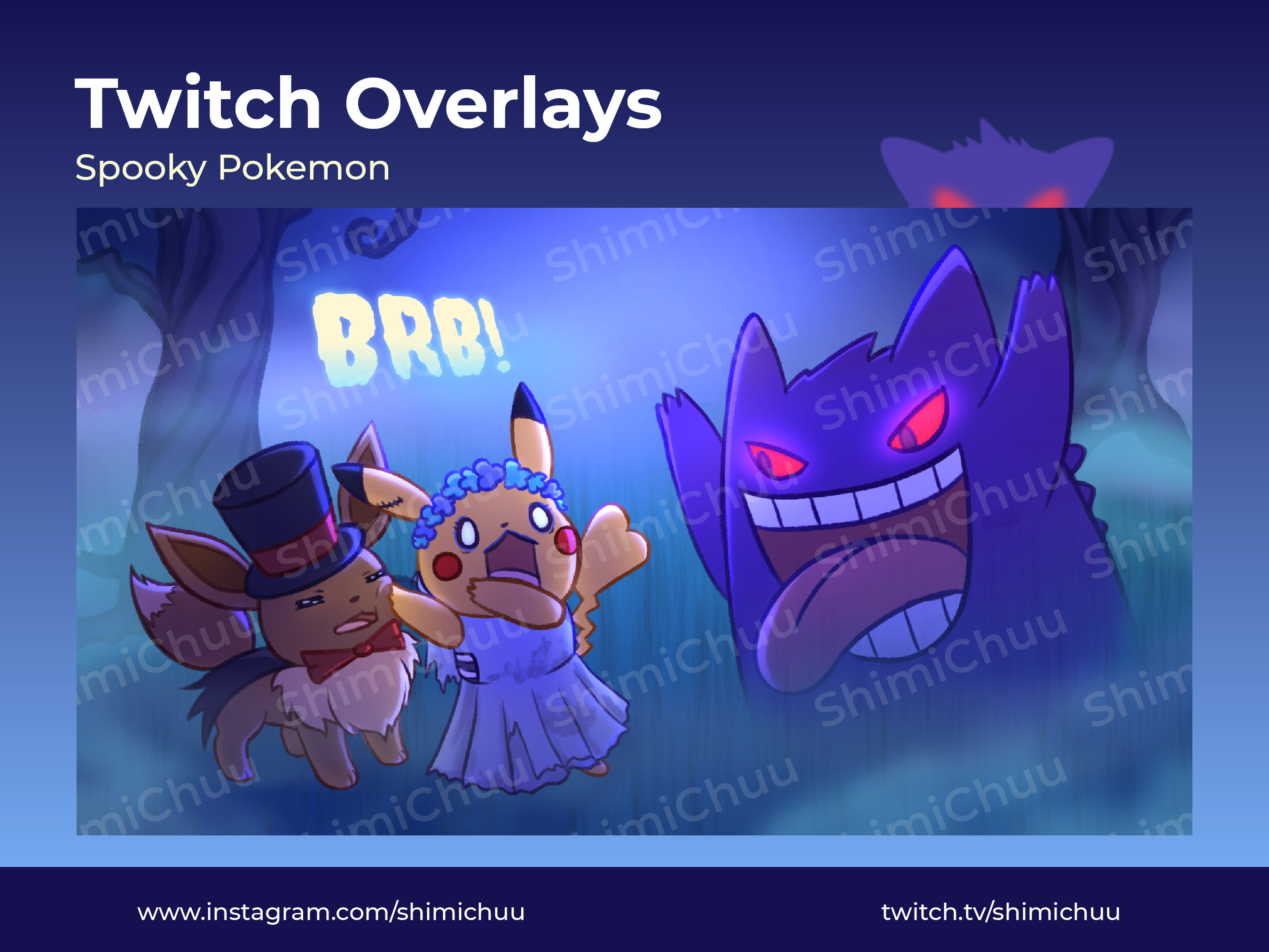 Gruselige Halloween Pokemon Twitch Overlays und Szenen - Etsy Schweiz