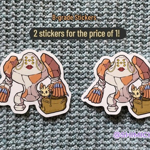 B-grade Regirock With a Handbag and Lillipup Meme Stickers 2 Stickers ...