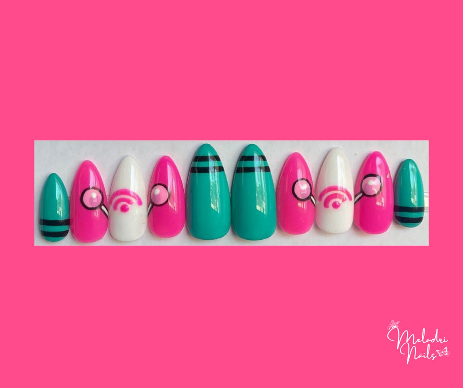 Anime Inspired Nails - Etsy