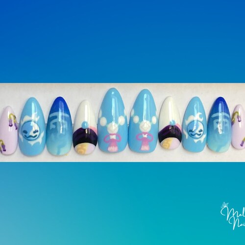 Monokuma Inspired Nails - Etsy