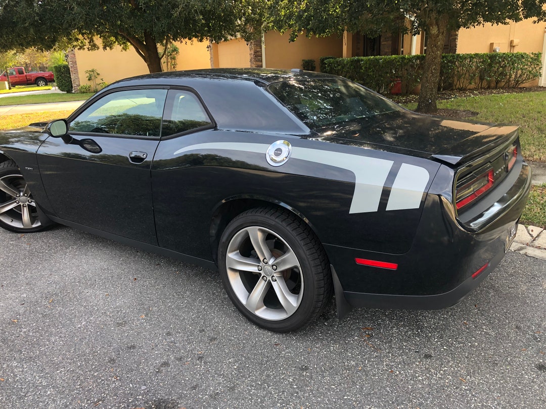 Dodge Challenger Rear Quarter Panel Hockey Stripes Band Hash Cut Fit ...