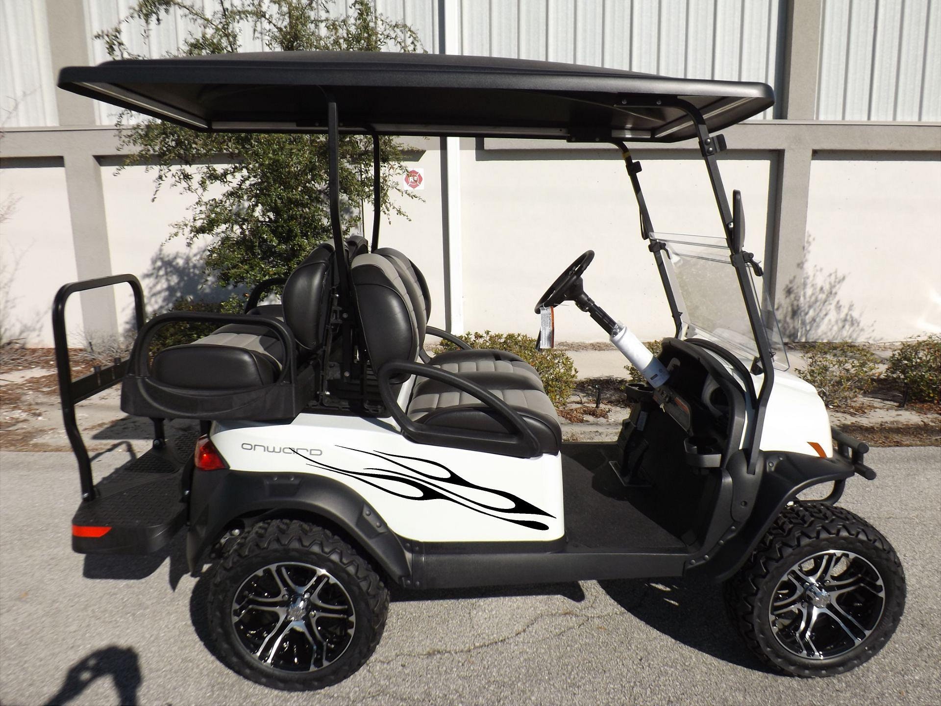 REFLECTIVE or Regular Golf Cart Graphic Decals 2 Pairs of 2 Vinyl Decal ...