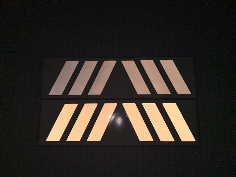 Reflective Chevron Car Decal Set (12" X 6") Shadow Ghost Safety Graphic ...