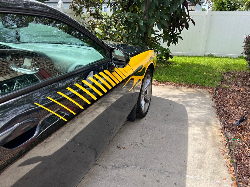 Dodge Challenger Flame Strobe Side Stripe Fit 2010-2022 15 - Etsy