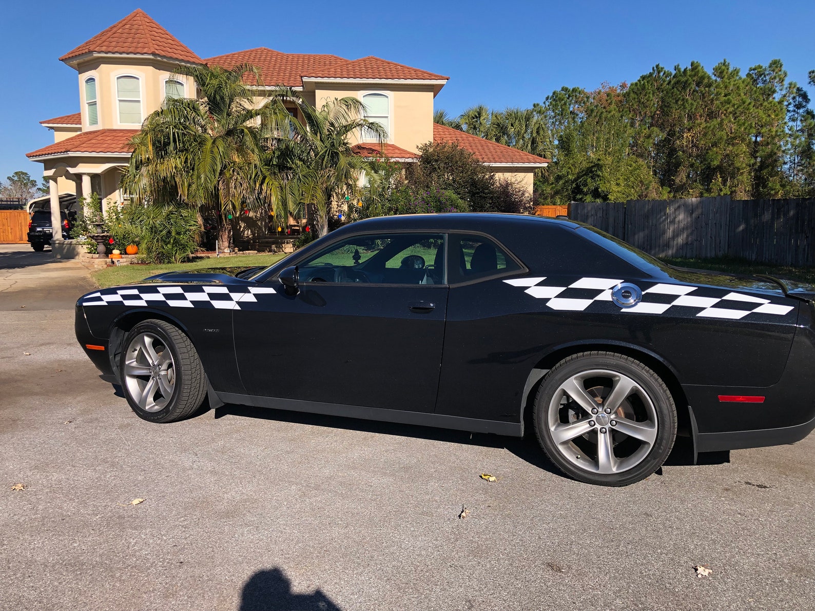 Dodge Challenger Checkered Flag Rally Pace Car Stripes Front - Etsy