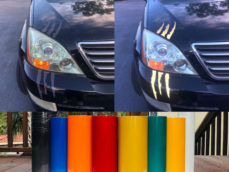 REFLECTIVE Monster Claw Headlight Decal Tape Oralite Nikkalite - Etsy