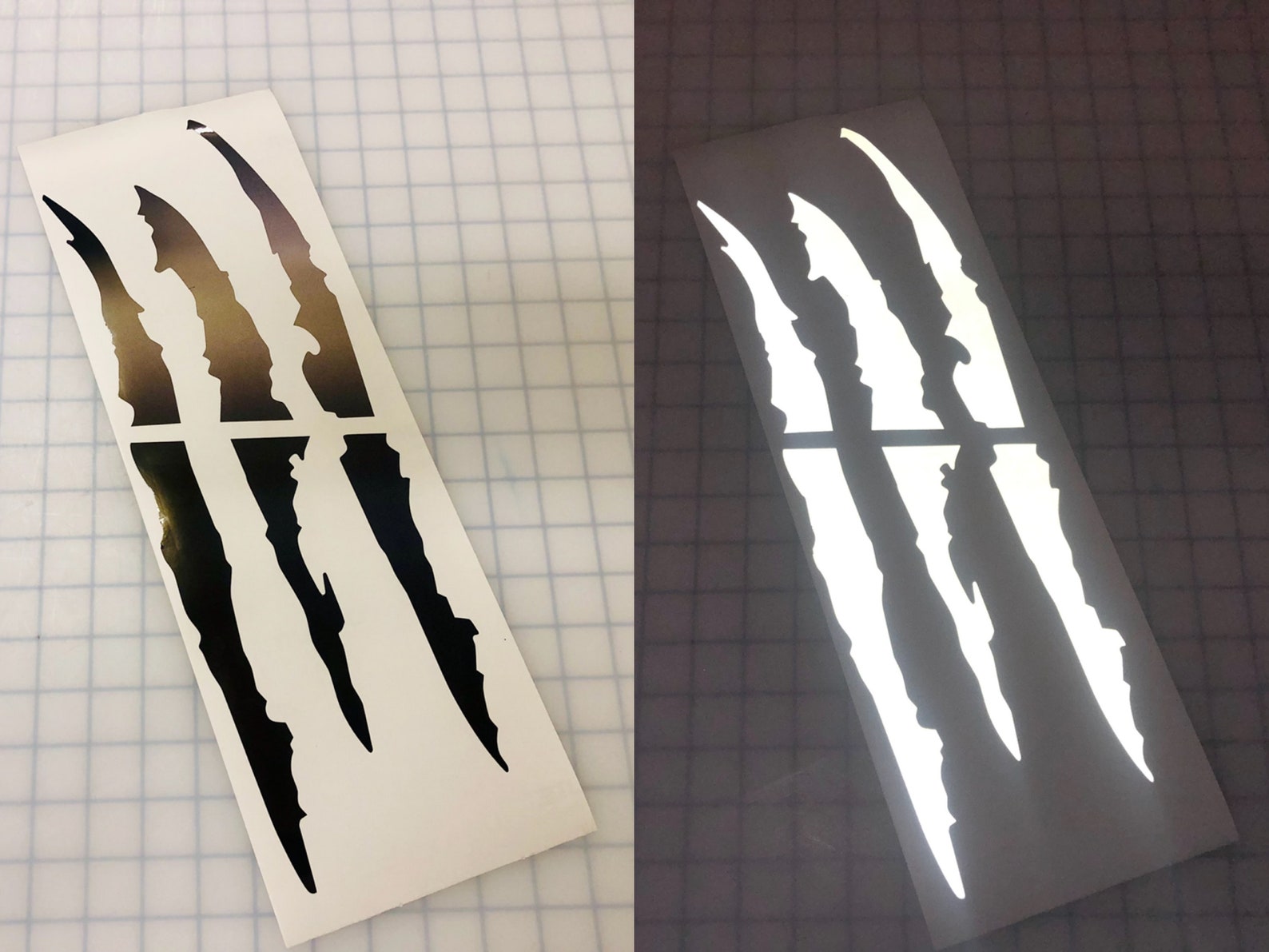 REFLECTIVE Monster Claw Headlight Decal Tape Oralite Nikkalite - Etsy