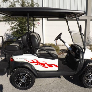 REFLECTIVE or Regular Golf Cart Graphic Decals 2 Pairs of 2 Vinyl Decal ...