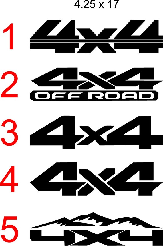 REFLECTIVE 4x4 Decal 4.25 X 17 5 Options 8 Colors - Etsy