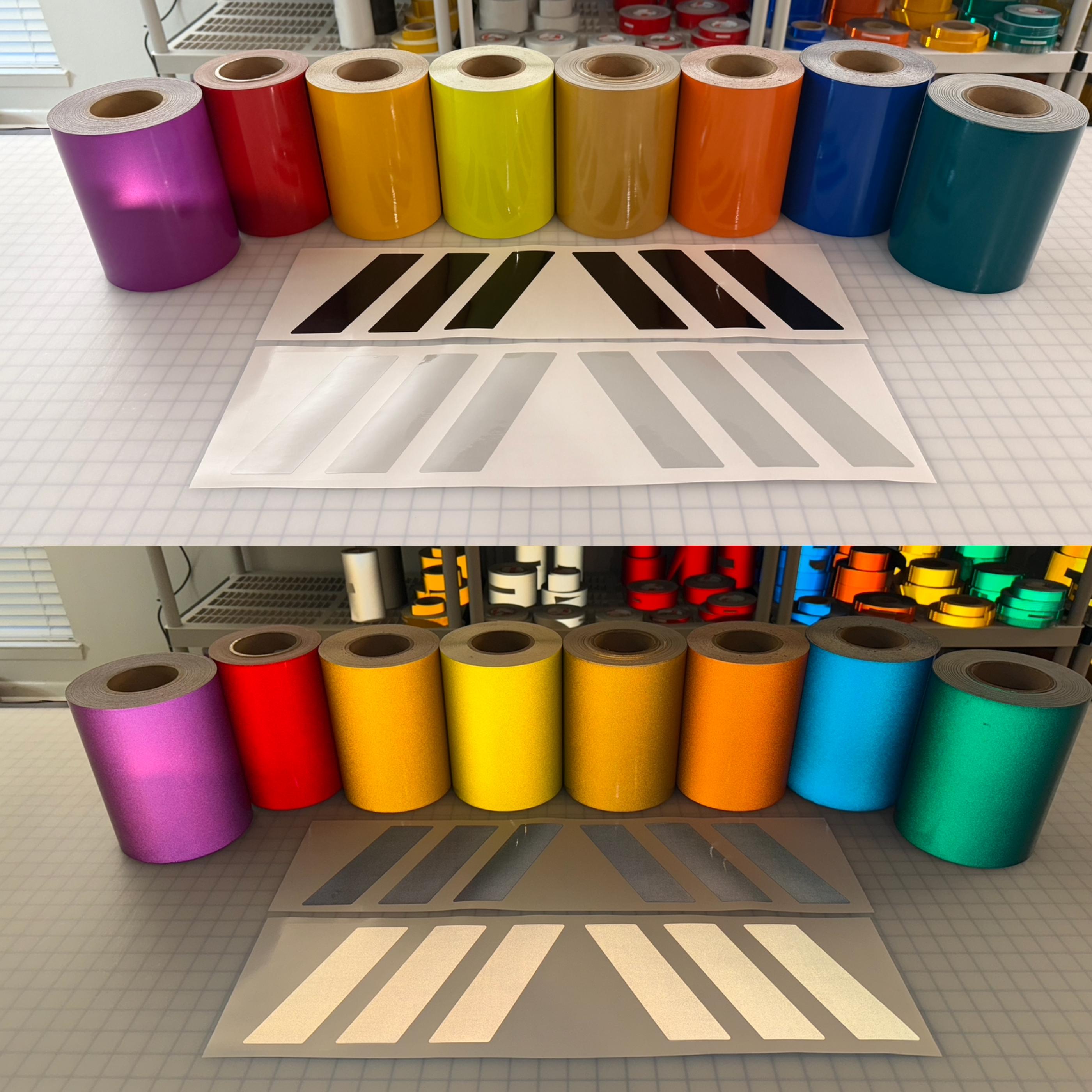 Reflective Chevron Car Decal Set (12" X 6") Shadow Ghost Safety Graphic ...