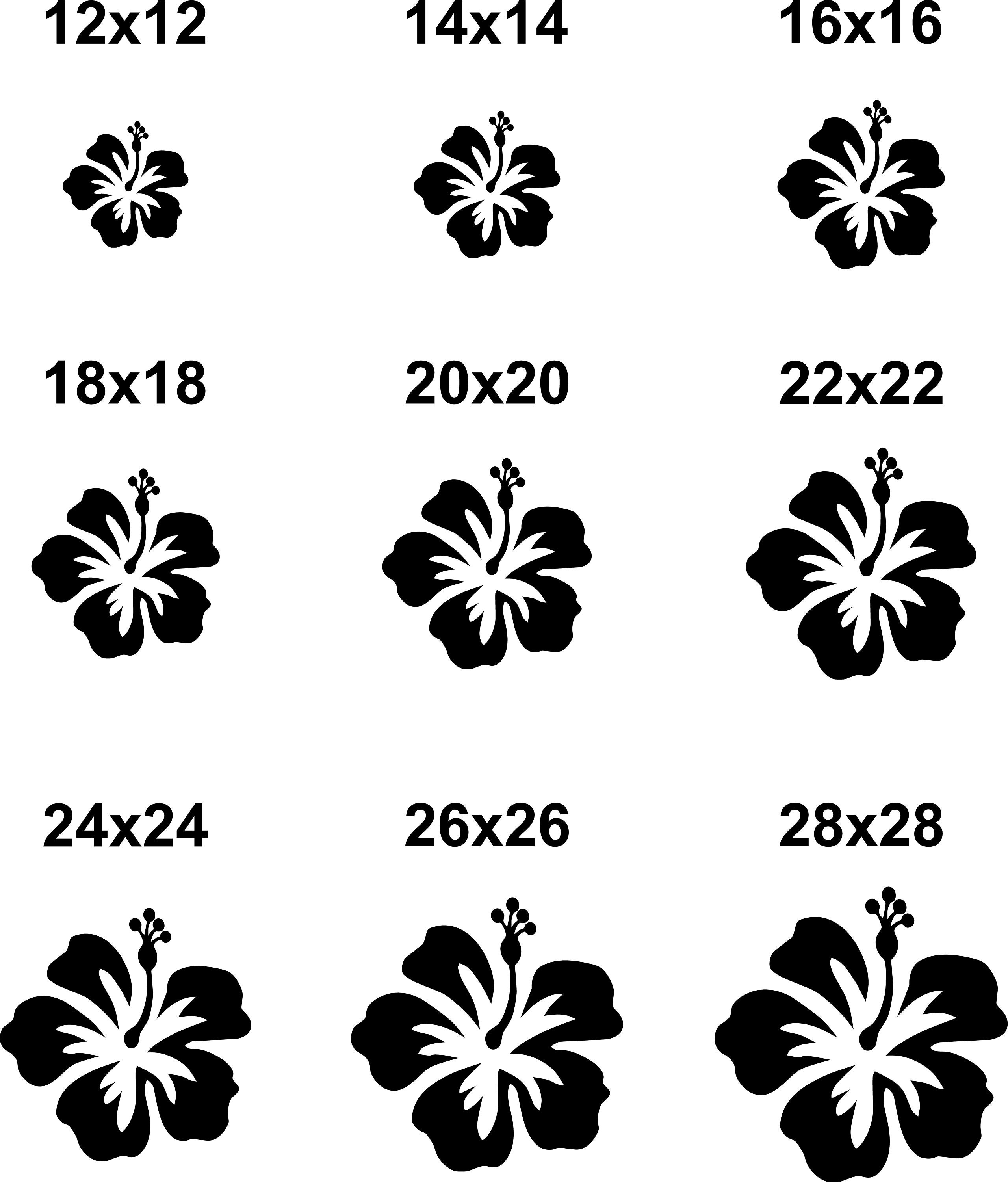 Fits Jeep Jk Jl Tj Yj Hibiscus Flower Hawaiian Hood or Side Graphic (15 ...