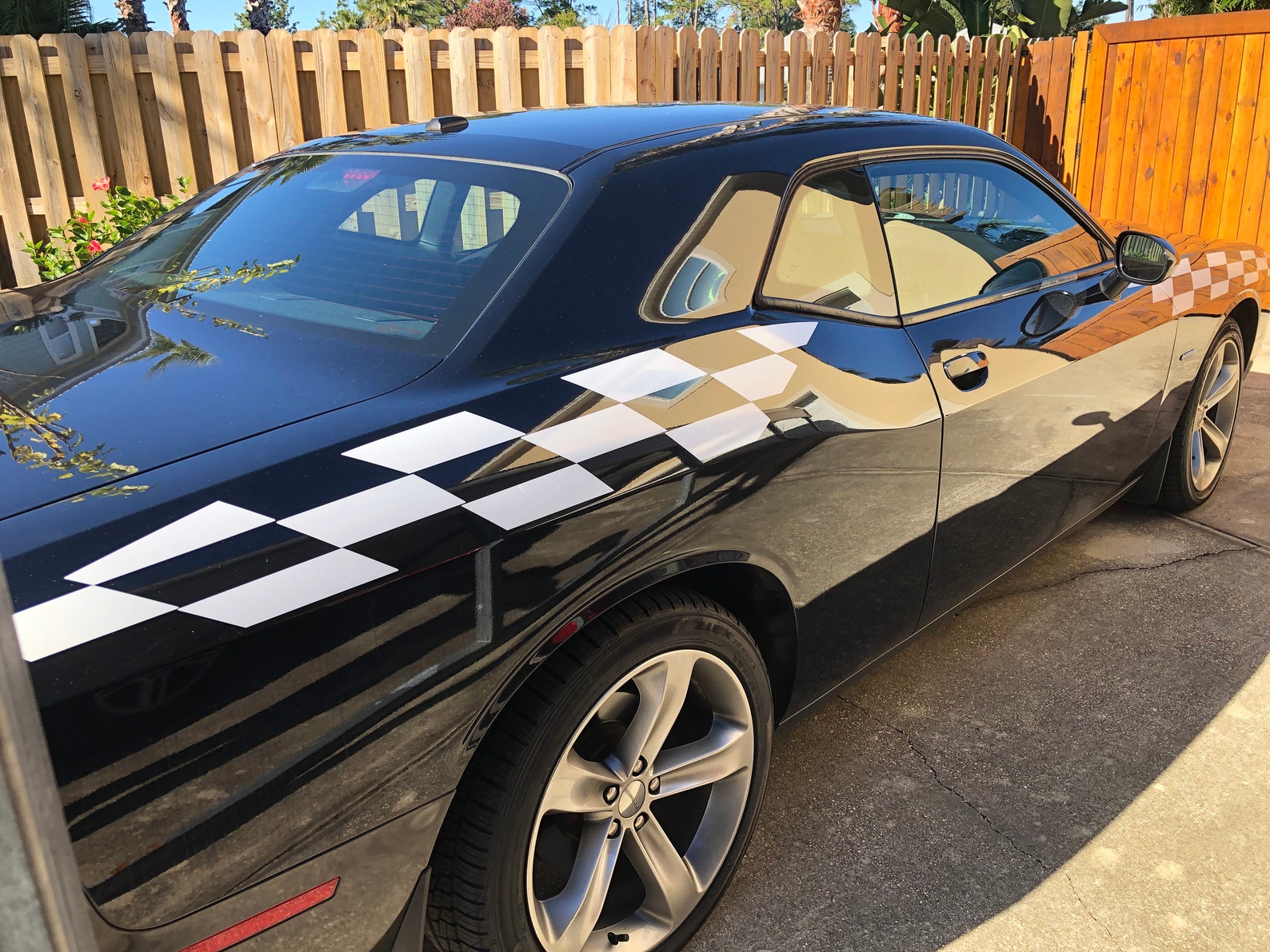 Dodge Challenger Checkered Flag Rally Pace Car Stripes Front - Etsy
