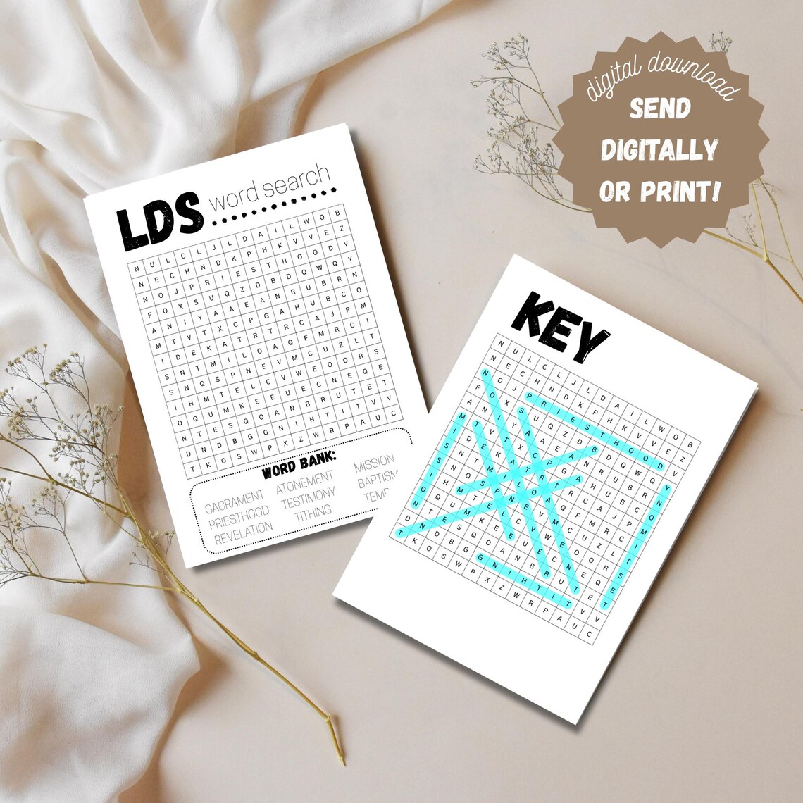 Wordsearch Puzzle | LDS Themed Wordsearch | Children's Wordsearch for ...