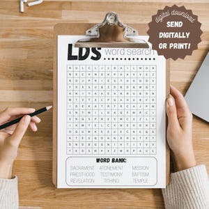 Wordsearch Puzzle | LDS Themed Wordsearch | Children's Wordsearch for ...