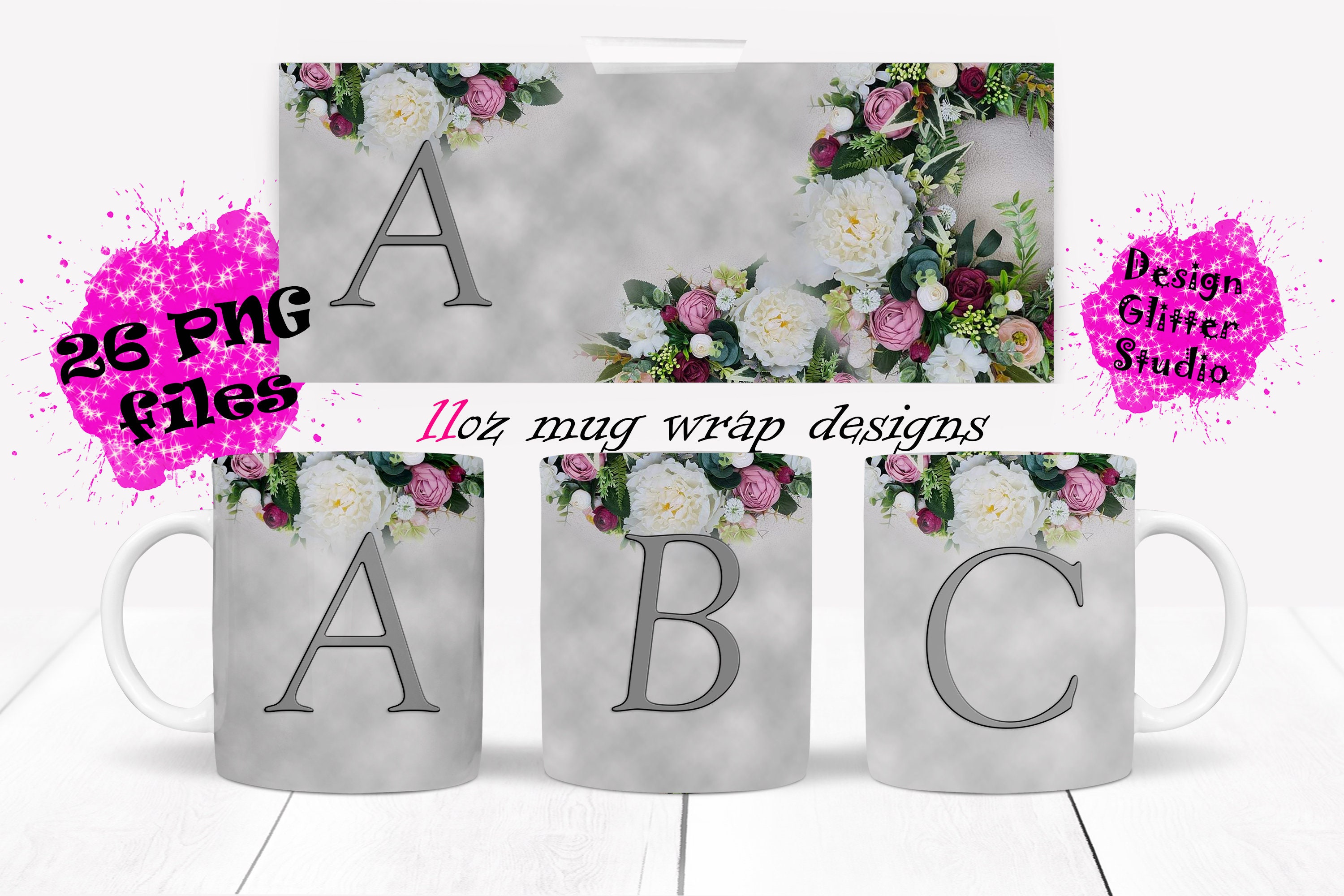 Monogram Mug Designsublimation Ceramic Mugalphabet Mug - Etsy