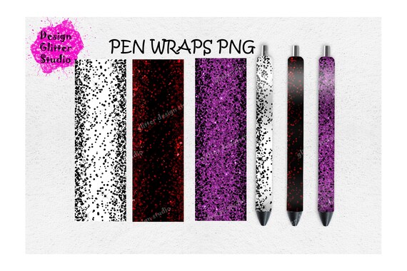 Pen Wraps Templatedecal Pen Wrap Designglitter Pen Wrap - Etsy