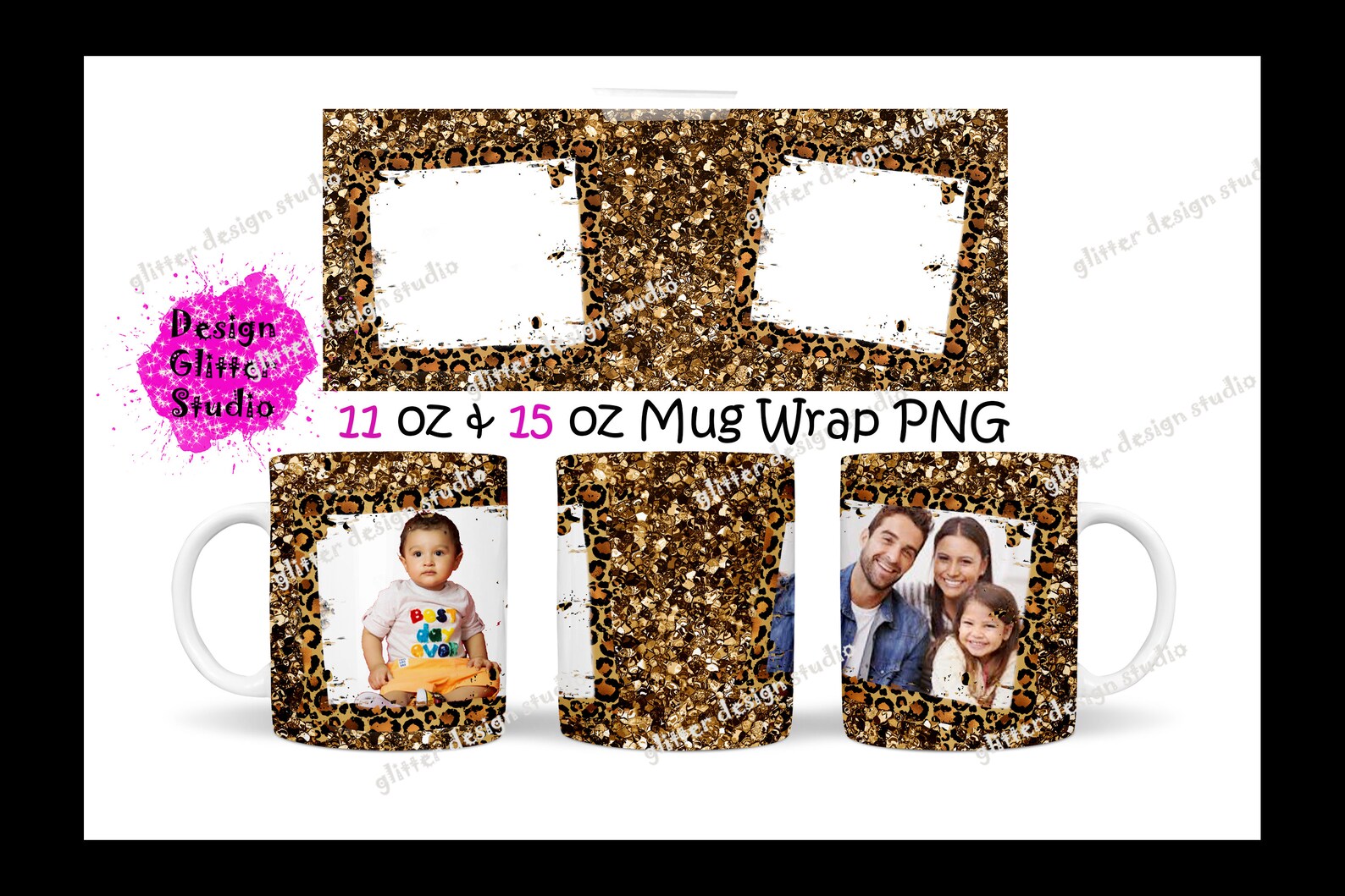 2 Photo Frame Mugpicture Mug Templatephoto Mug Sublimation - Etsy