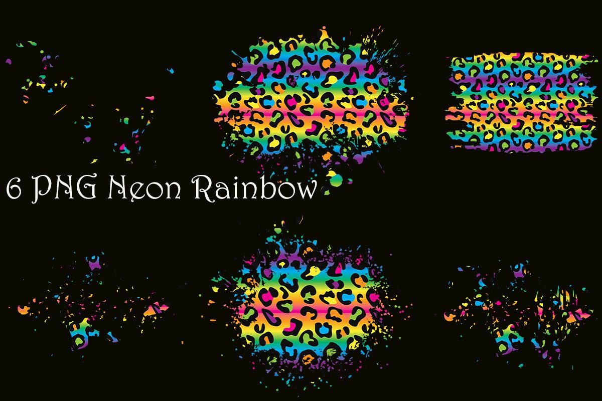 Rainbow Leopard Print Digital Papers Bundle Leopard Print - Etsy