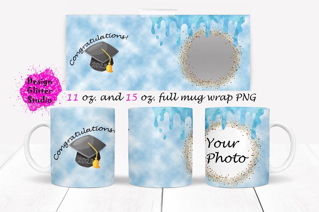 Graduation Full Wrap Mug Sublimation Design, Class of 2023 Picture Mug ...