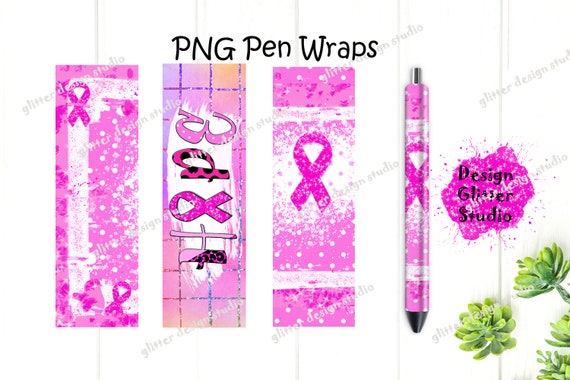 Pen Wraps Template Breast Cancer Wrap Designpen Wrap - Etsy