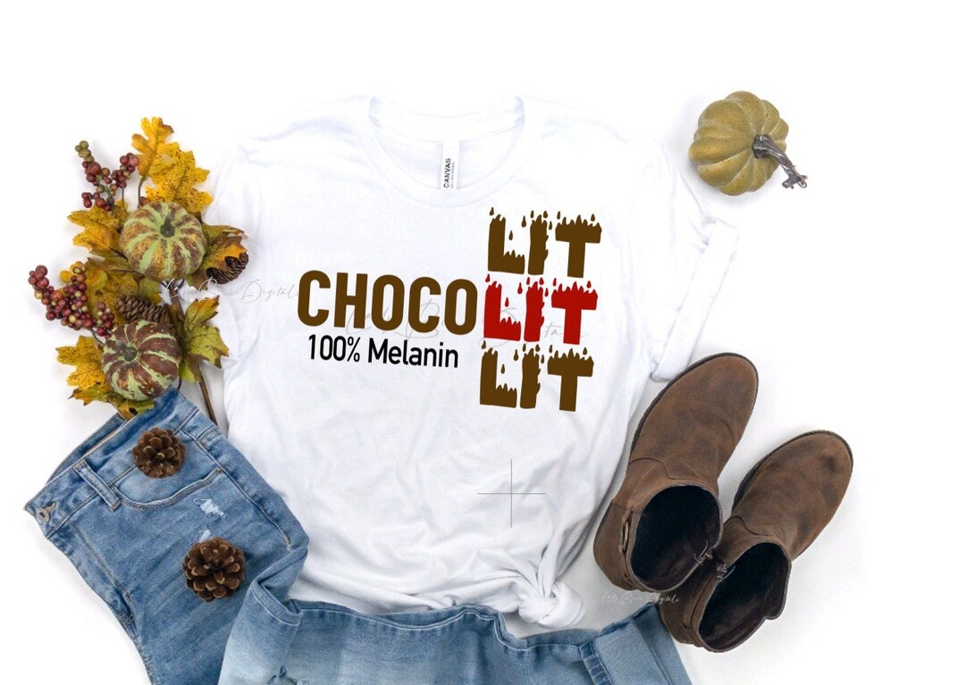 Choco LIT 100% Melanin Svg Png/black Dope Girl Svg Png/african American ...