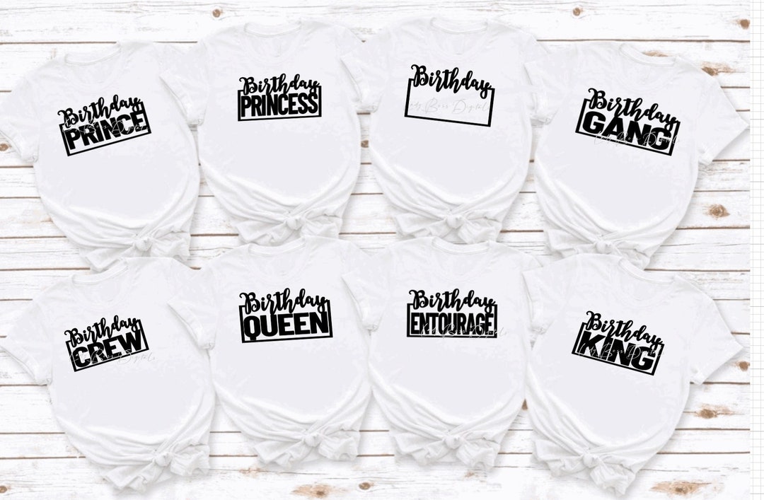 Birthday Gang Crew King Queen Prince Princess Entourage SVG Png ...