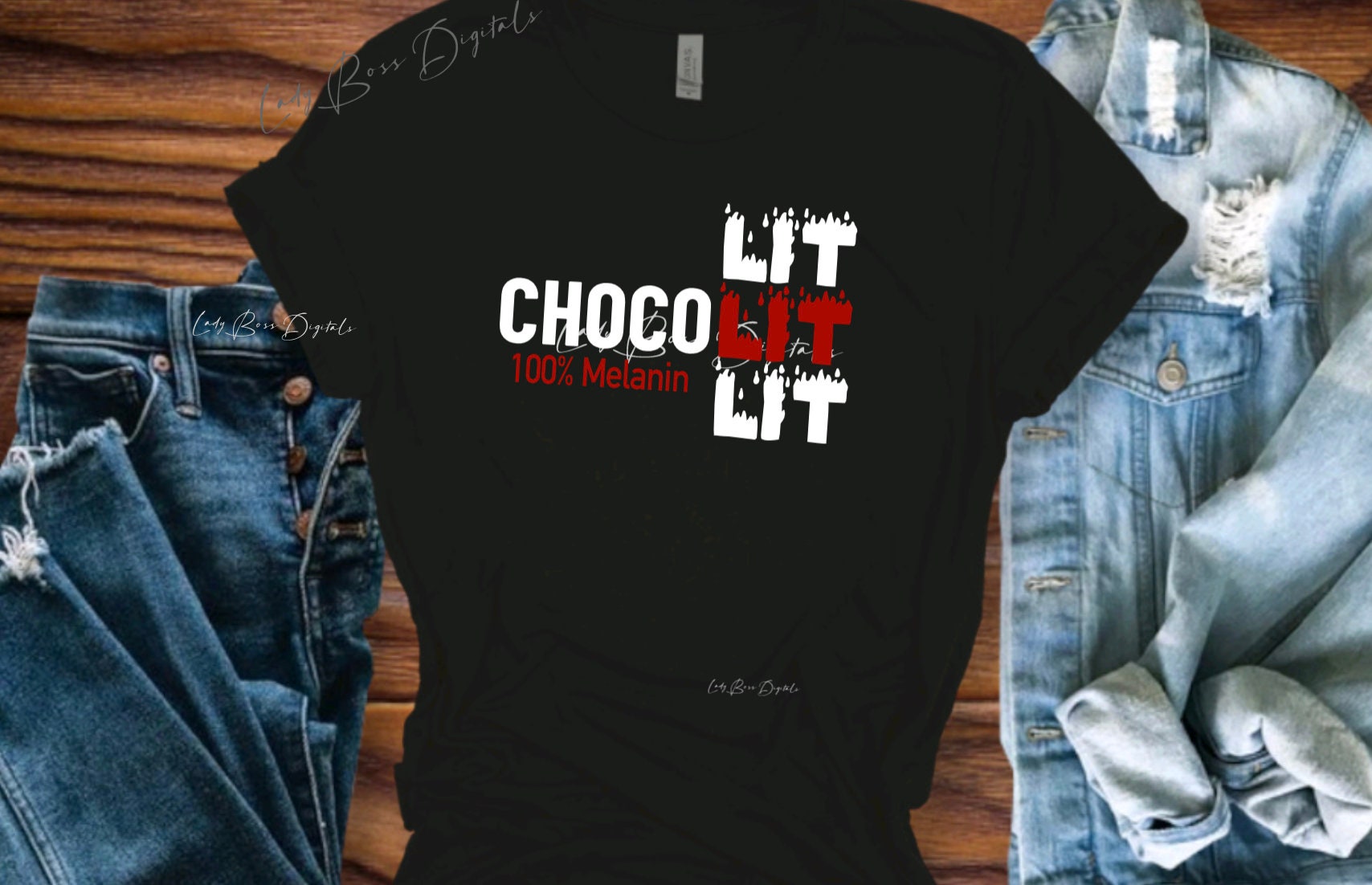 Choco LIT 100% Melanin Svg Png/black Dope Girl Svg Png/african American ...